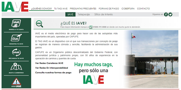 Tramite de Sistema IAVE (Telepeaje) - Conade IP