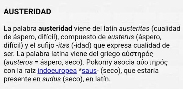 qué significa austeridad - CONADEIP