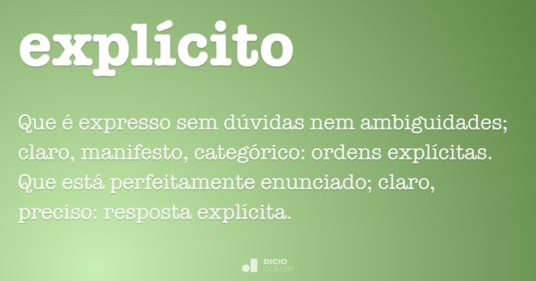 qué significa explícito - CONADEIP