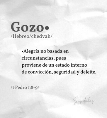 qué significa gozo - CONADEIP