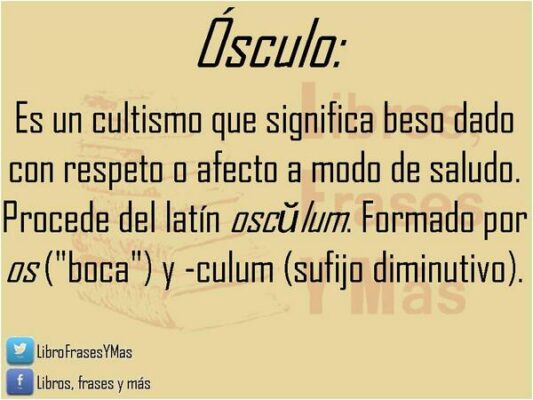 qué significa ósculo - CONADEIP